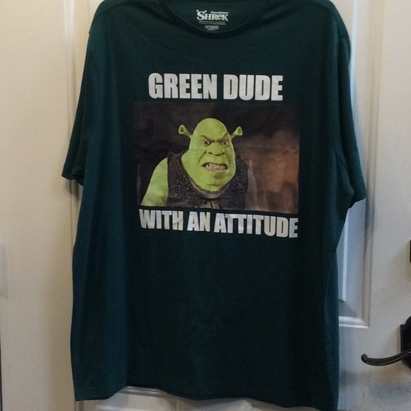 Dreamworks | Shirts | Dreamworks Shrek Hybrid Green T Shirt 2xl | Poshmark